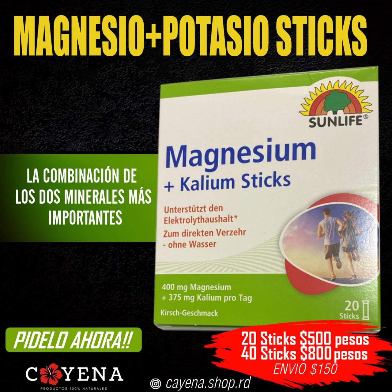 Magnesium & Potasio Sticks - Cayena Shop
