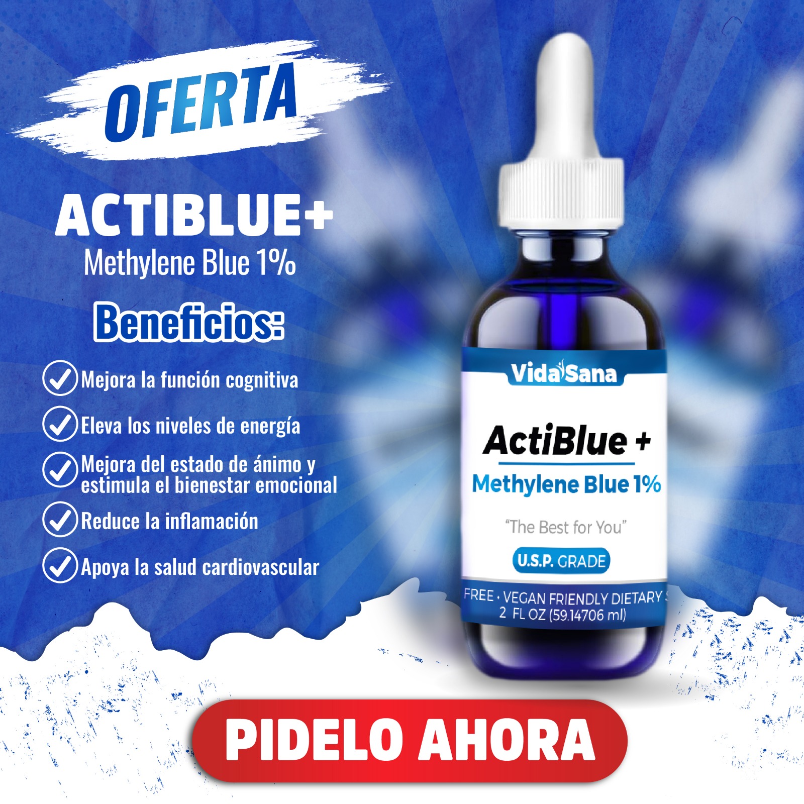 Azul de metileno para uso externo – Actiblue 4 oz | Cayena Shop ...